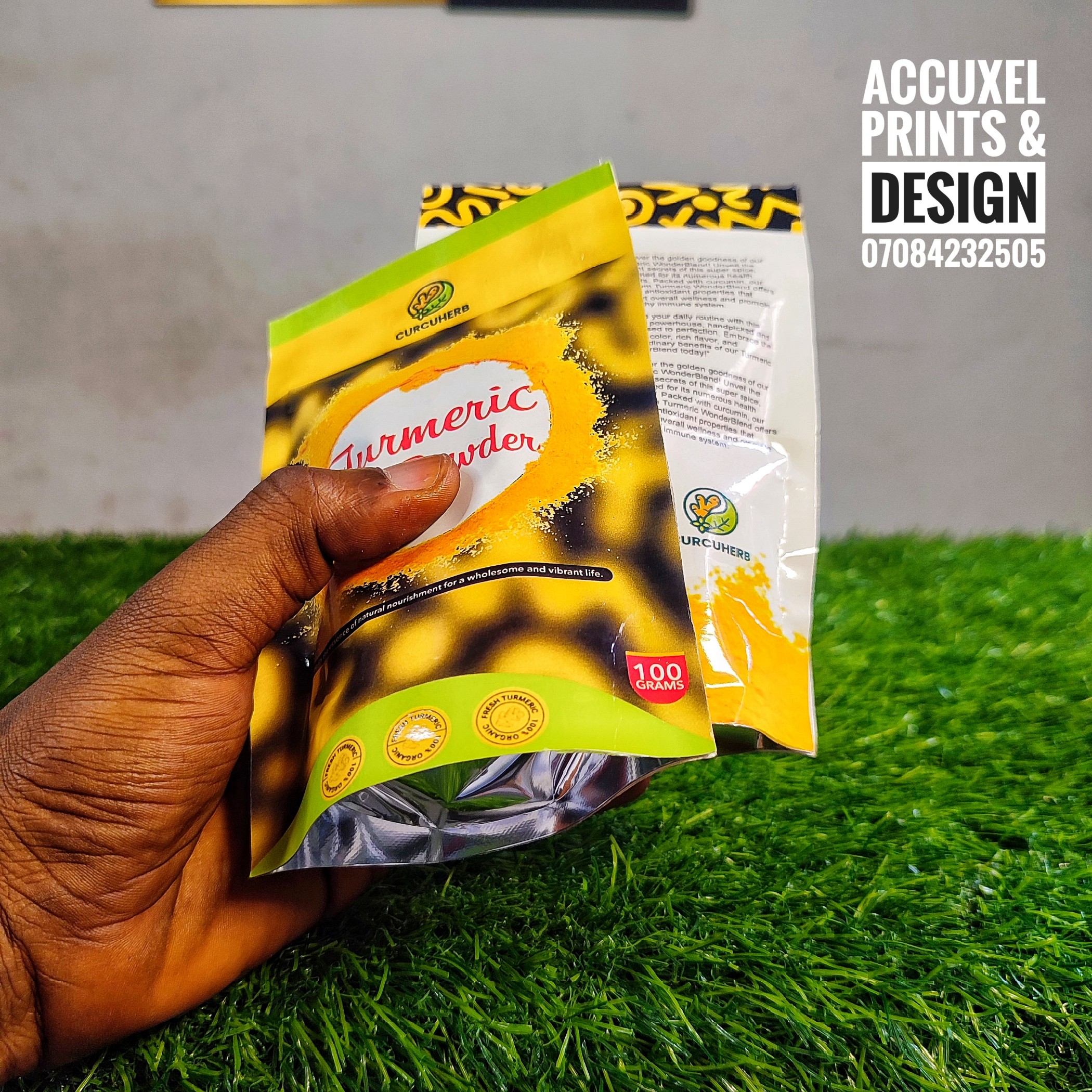 Get Custom Turmeric Packaging Pouch Design And Printing (Low Minimum ...