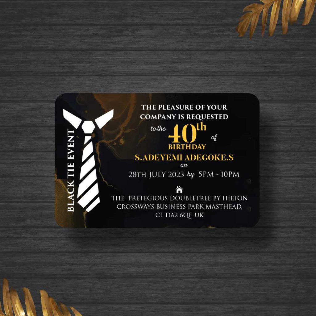 Get Custom 40th Birthday Access Cards With Envelope - Design And ...