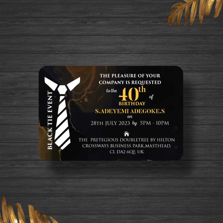 Get Custom 40th Birthday Access Cards With Envelope - Design And ...