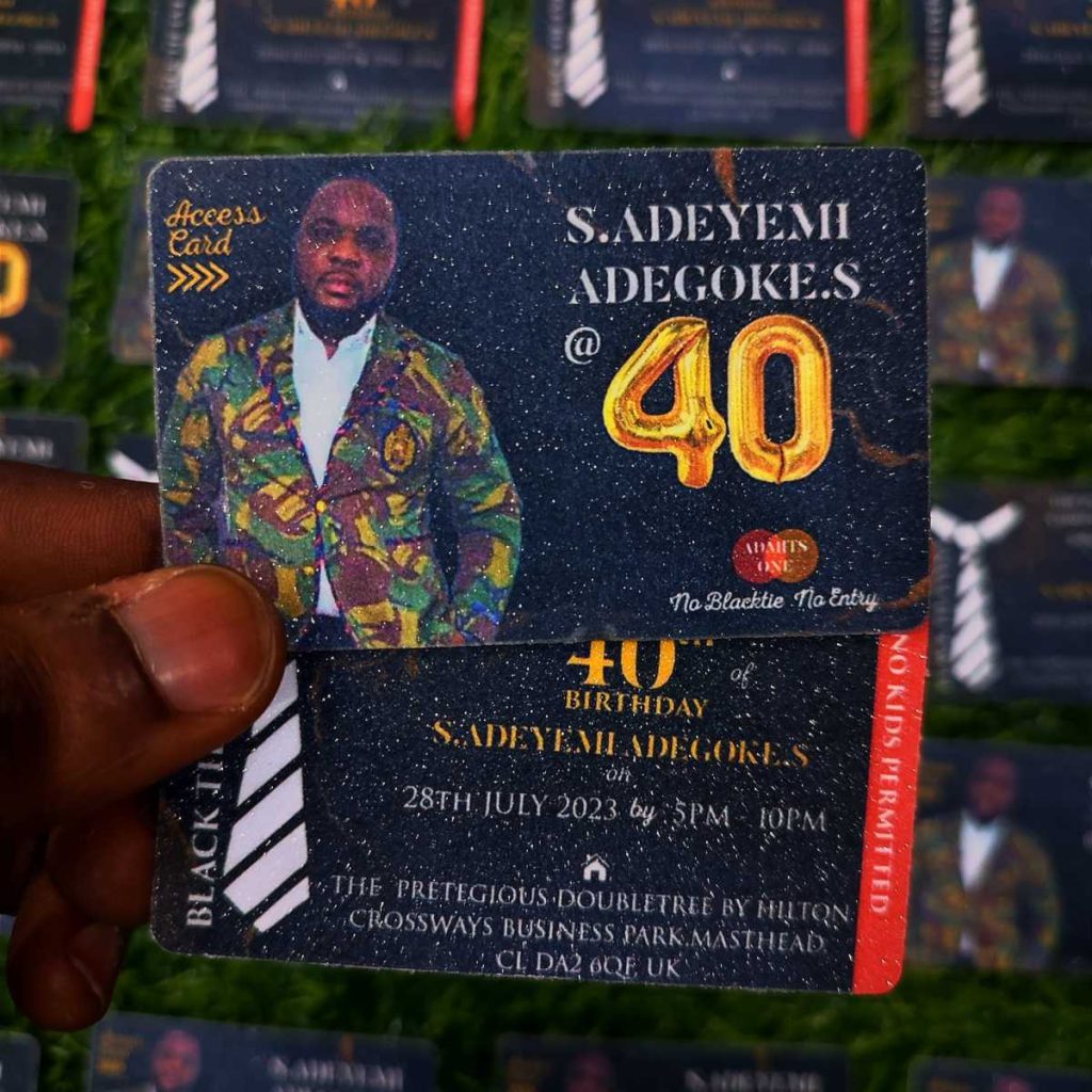 Get Custom 40th Birthday Access Cards With Envelope - Design And ...