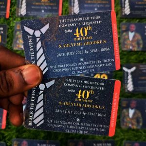 Get Custom 40th Birthday Access Cards With Envelope - Design And ...