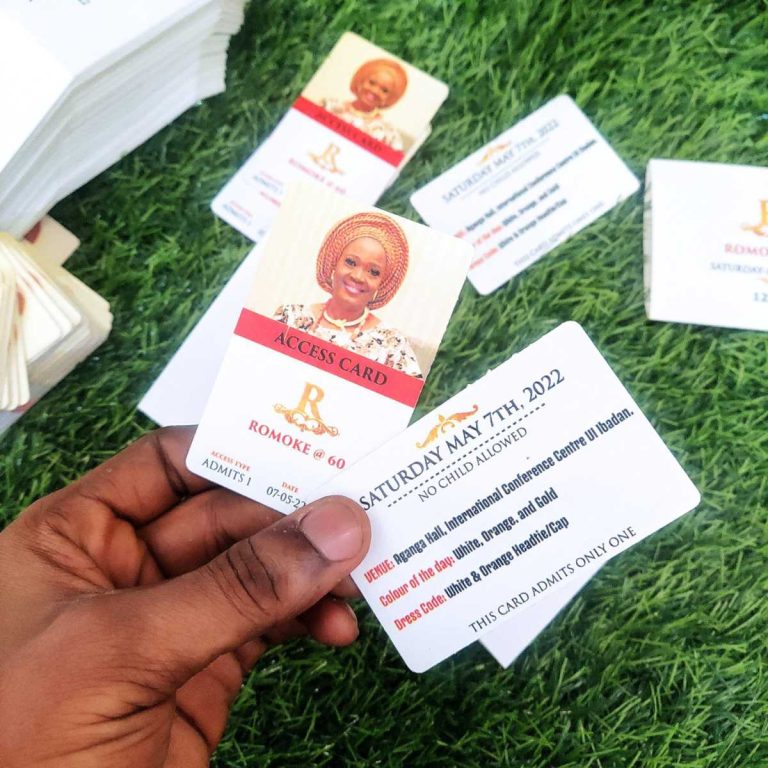 Get Custom 60th Birthday Access Cards With Envelope - Design And ...