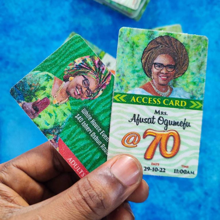 Get Custom 70th Birthday Access Cards With Envelope - Design And ...