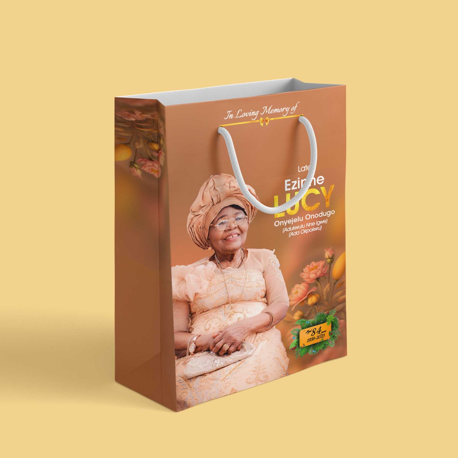 Get Custom Burial Souvenir Paper Bags Design And Printing - Design And ...