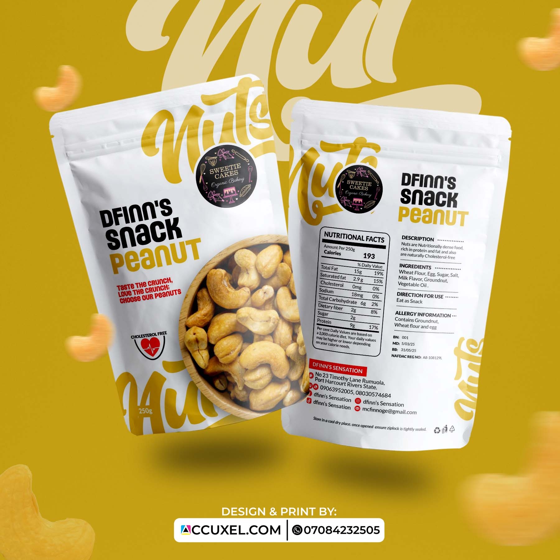 Get Custom Cashew Nuts Pouch Packaging Design And Printing (Low Minimum ...