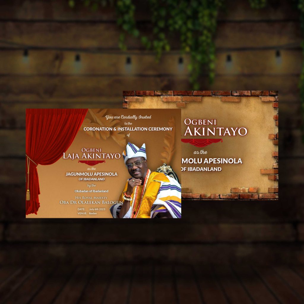 Get Chieftaincy Invitation Card Design And Printing - Design And ...