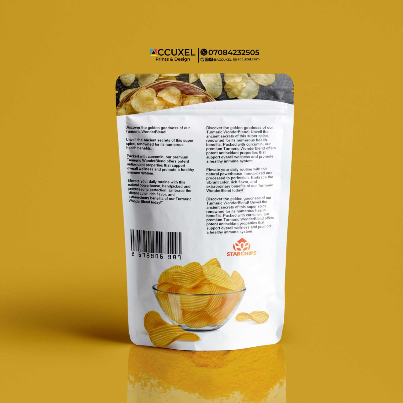 Get Custom Turmeric Pouch Design And Printing (Low Minimum Order ...