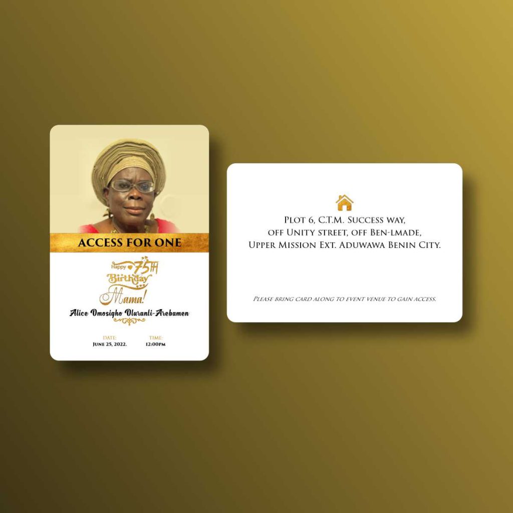 Custom Event Access Cards - Design And Printing Company In Kwara State ...