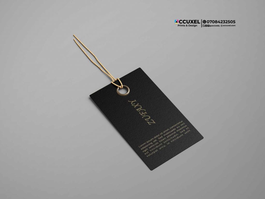 Get Custom Black Hang Tags With Gold Foil Design And Printing In ...