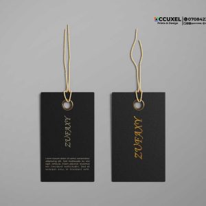 Get Custom Black Hang Tags With Gold Foil Design And Printing In ...