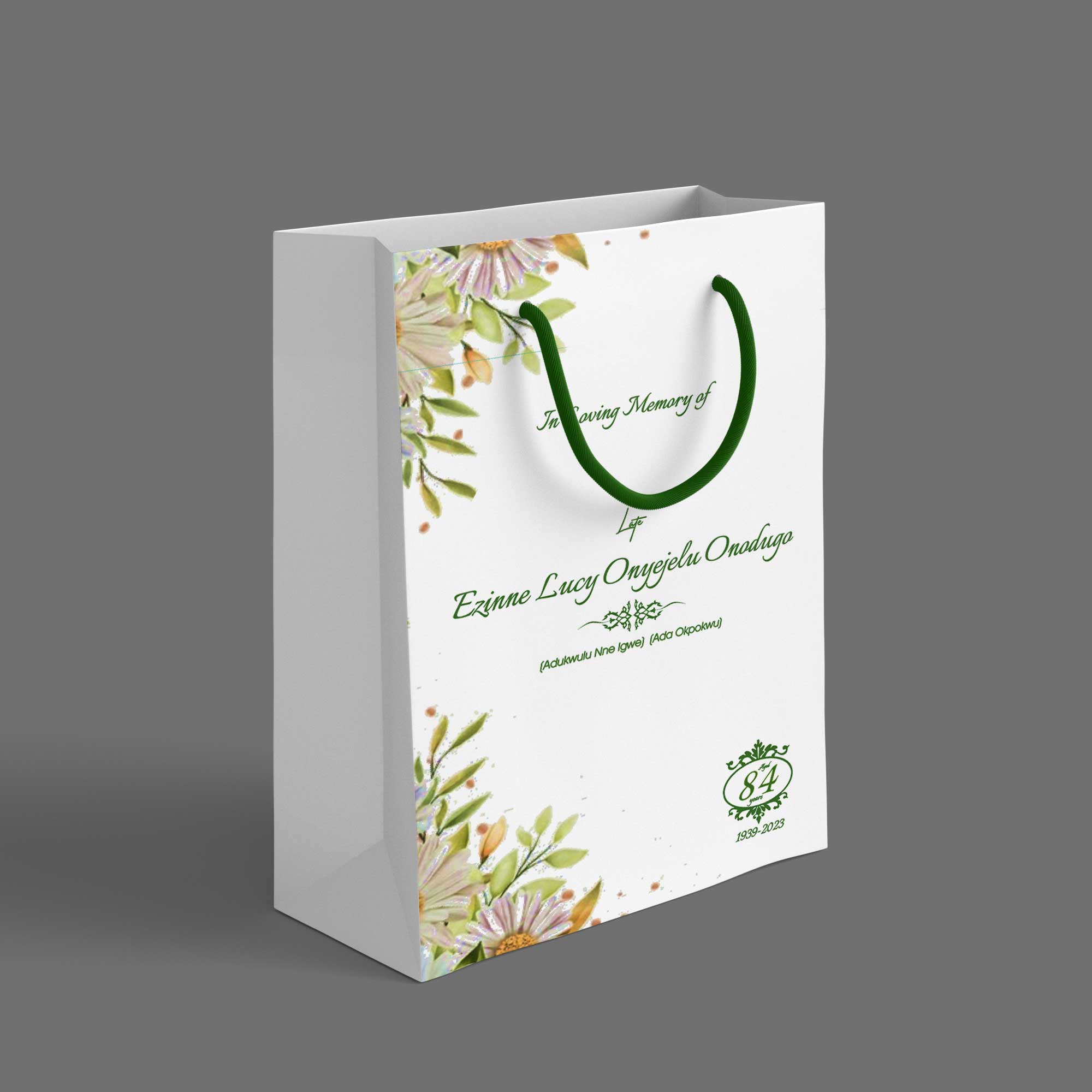 Get Custom Burial Souvenir Paper Bags Design And Printing - Design And ...