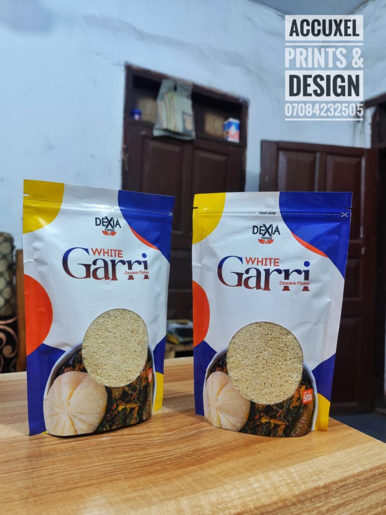 Get Custom Garri Packaging Pouch Design & Printing - Design And ...