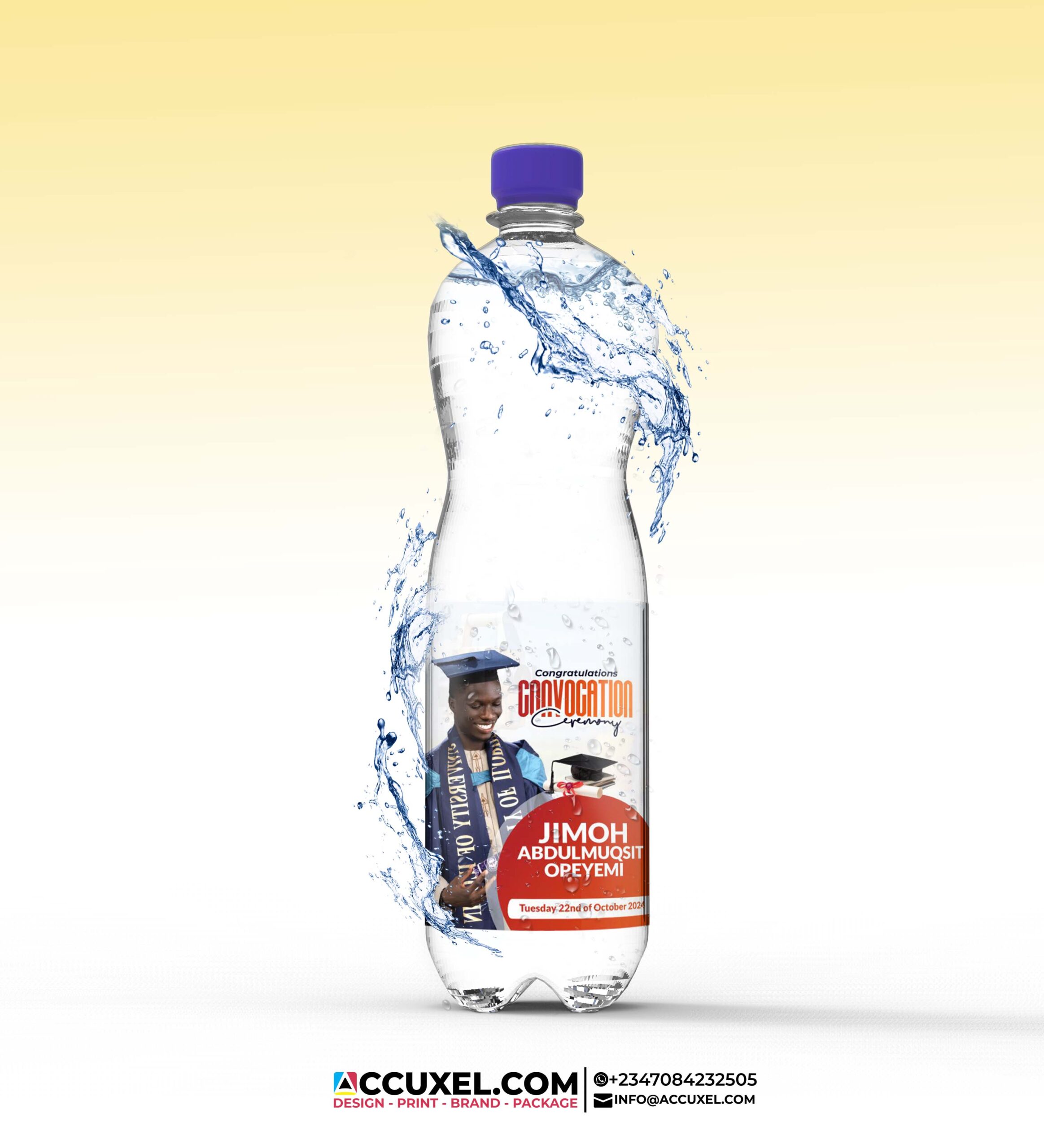Graduation Water Bottle Label Template