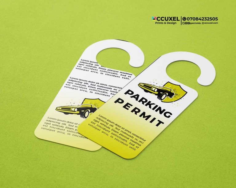Get Custom Parking Hang Tags Design And Printing - Design And Printing ...