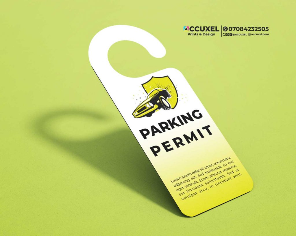 Get Custom Parking Hang Tags Design And Printing - Design And Printing ...