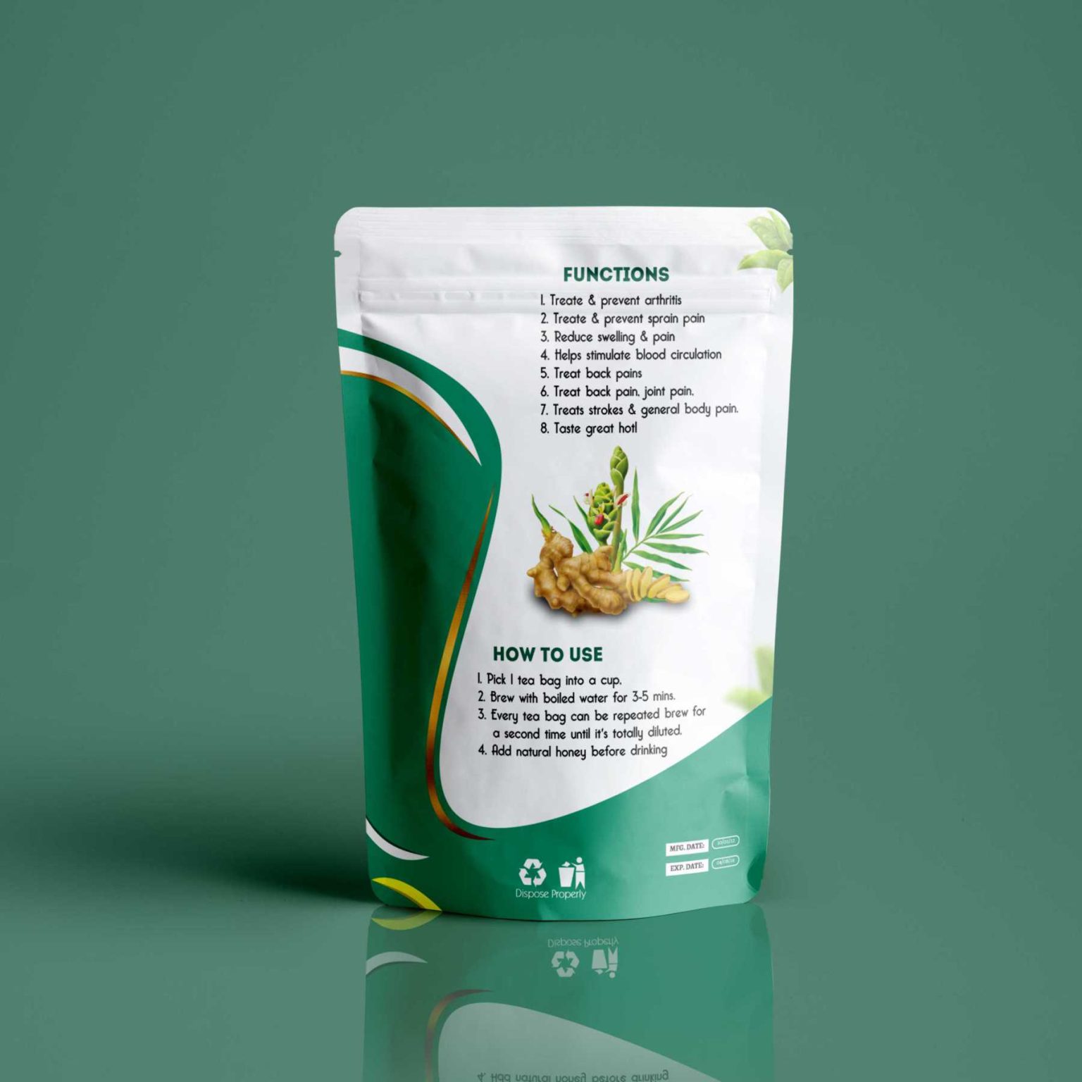 Get Custom Tea Pouch Design And Printing (Low Minimum Order) - Design ...