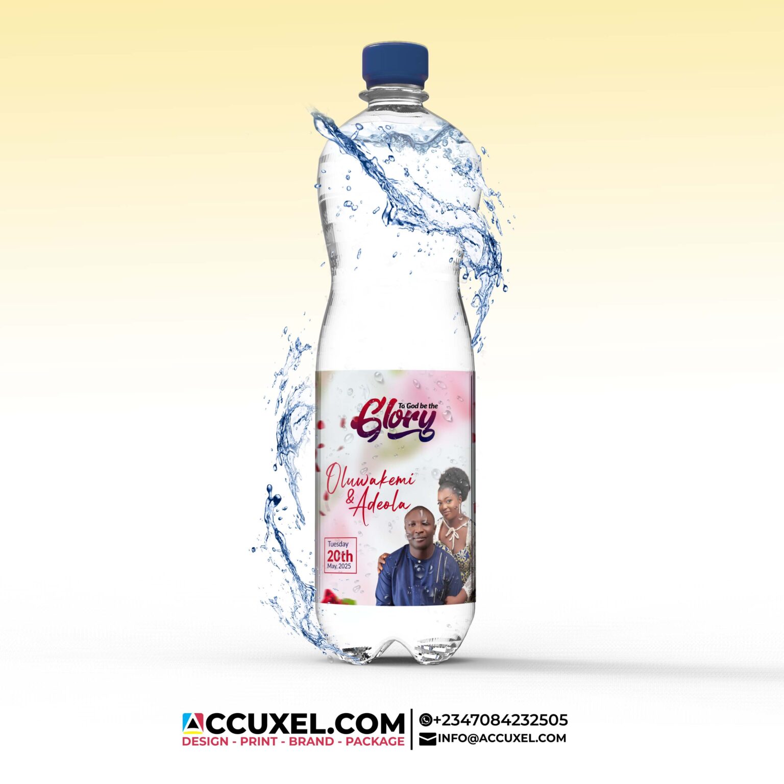 Get Custom Wedding Water Bottle Label Sticker Design And Printing ...