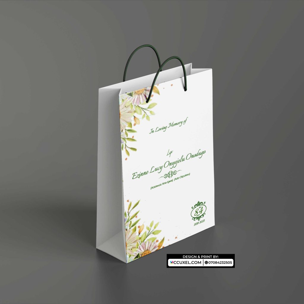 Get Custom Burial Souvenir Paper Bags Design And Printing - Design And ...