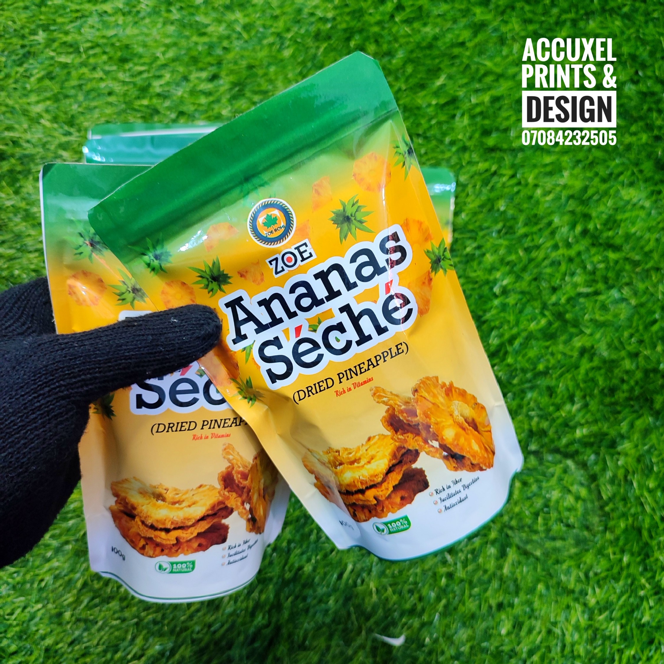 Get Dried Pineapple Pouch Packaging Design Printing (Low Minimum Order) - Design And Printing ...