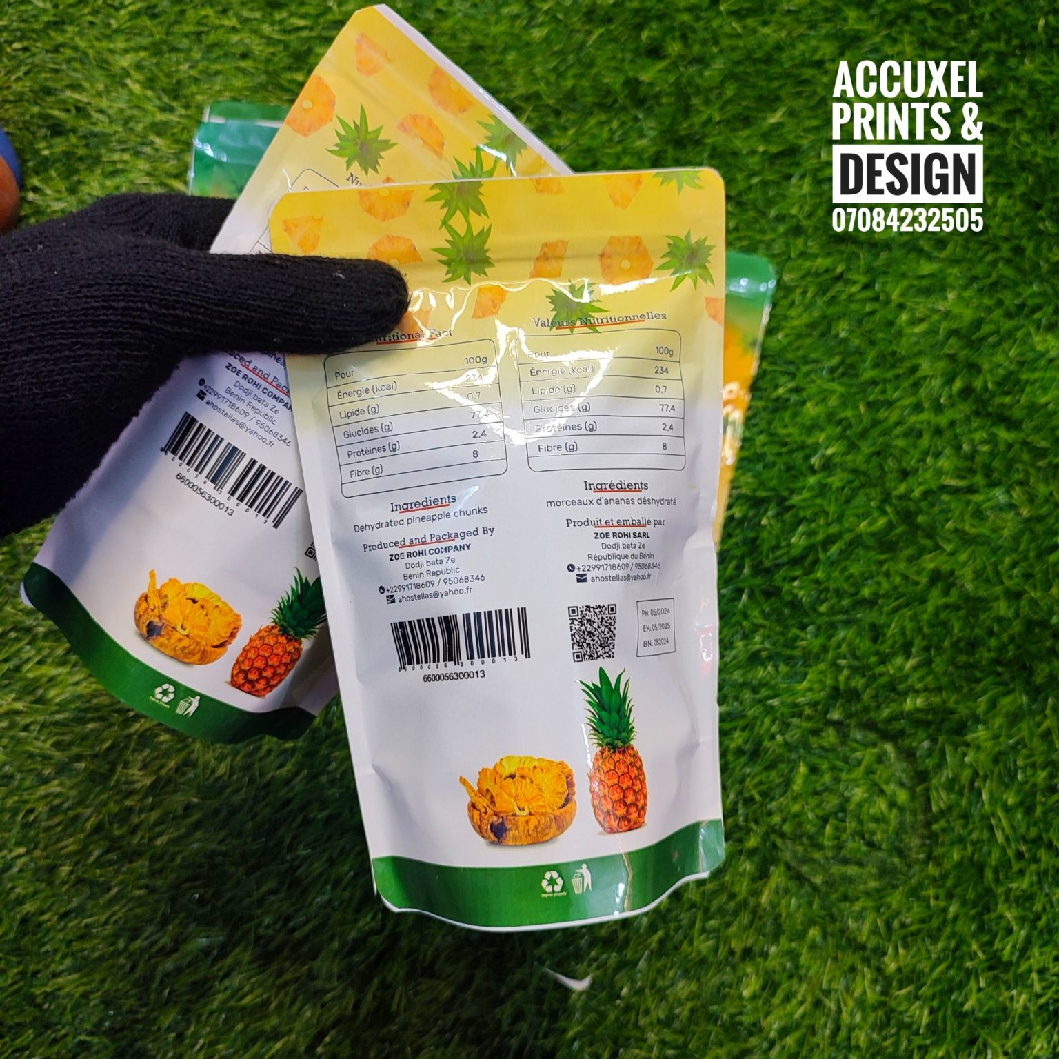 Get Dried Pineapple Pouch Packaging Design Printing (Low Minimum Order) - Design And Printing ...