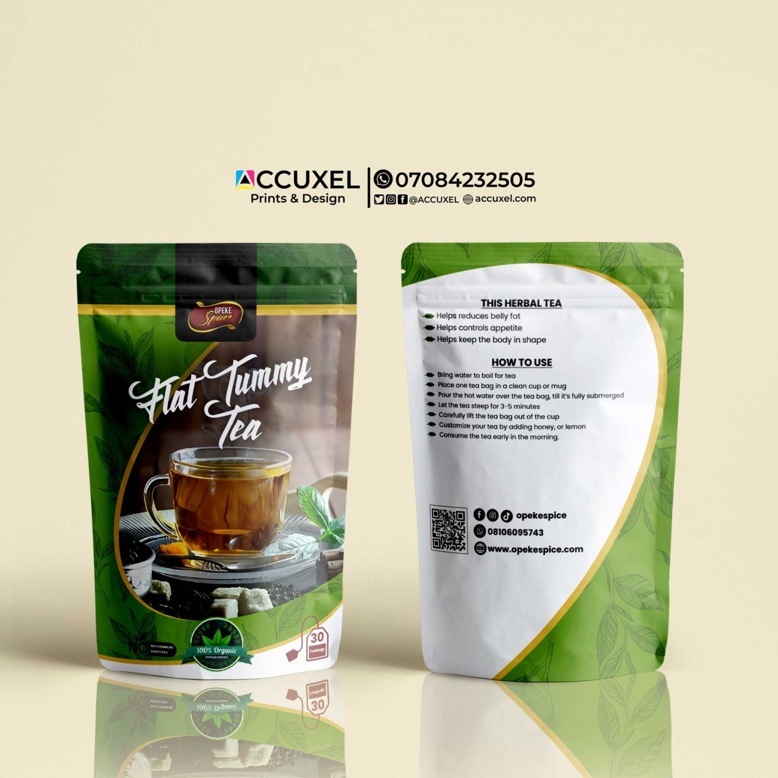 Get Custom Tea Pouch Design And Printing (Low Minimum Order) - Design ...