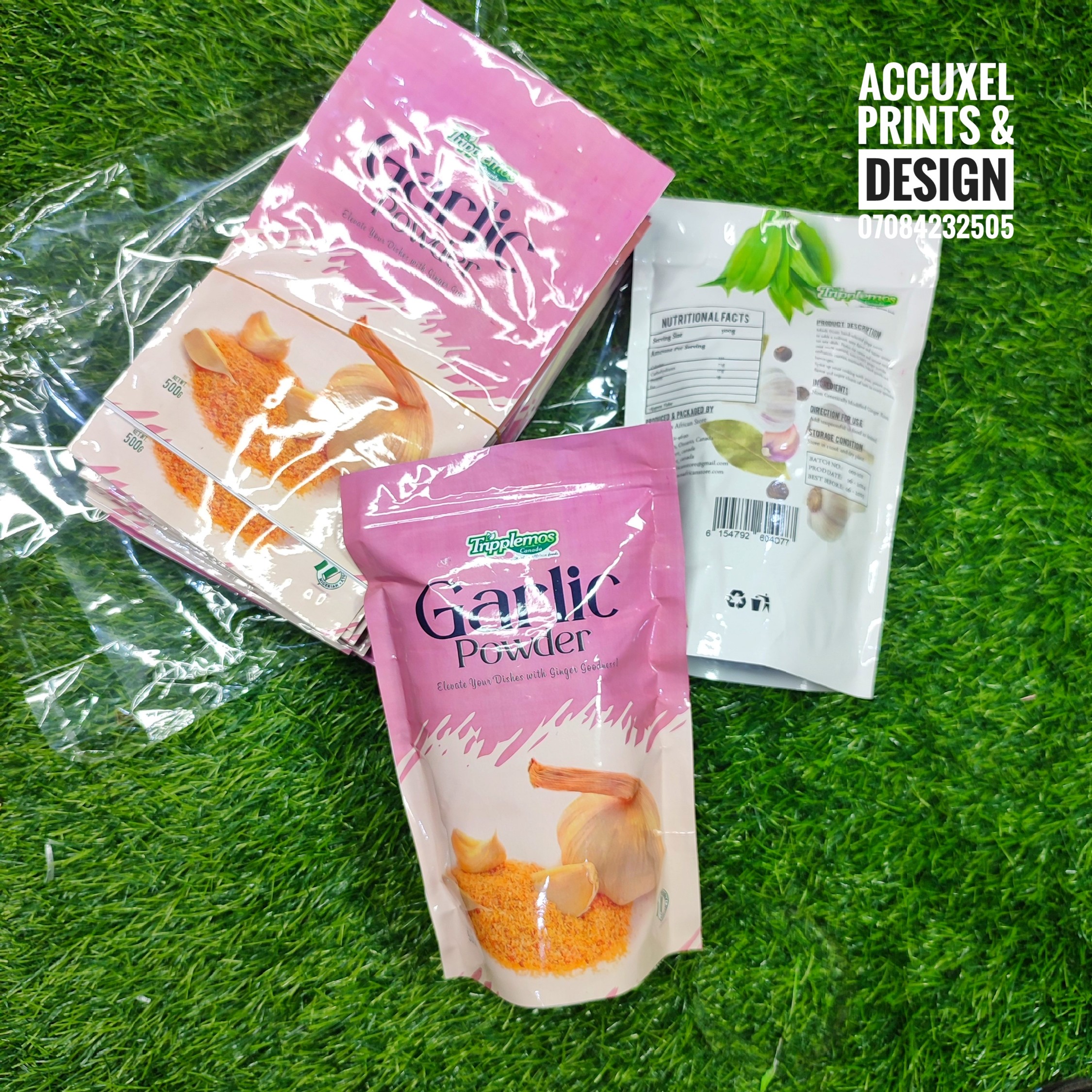 Get Custom Garlic Spice Powder Pouch Design And Printing (Low Minimum ...