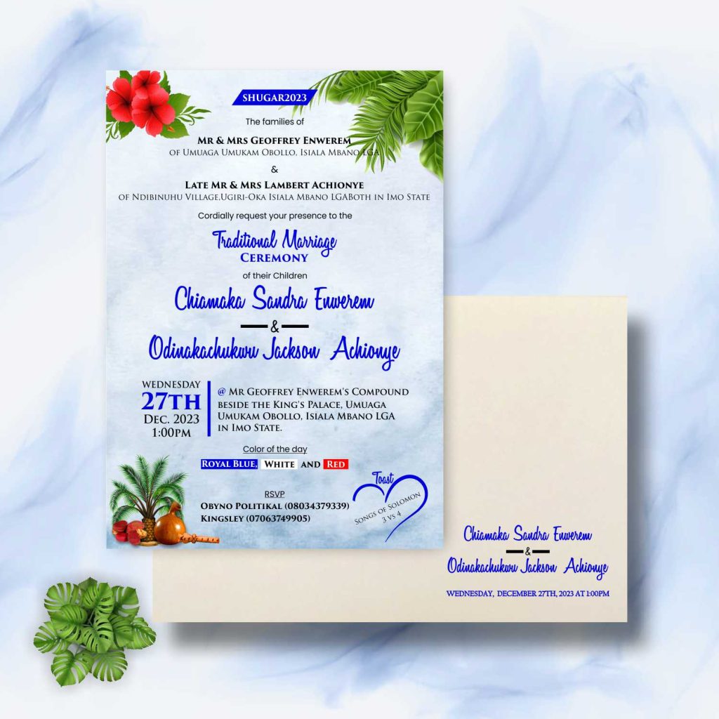 Get Igbo Traditional Wedding Invitation Cards Design And Printing ...