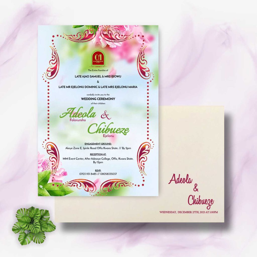 Get Igbo Traditional Wedding Invitation Cards Design And Printing ...