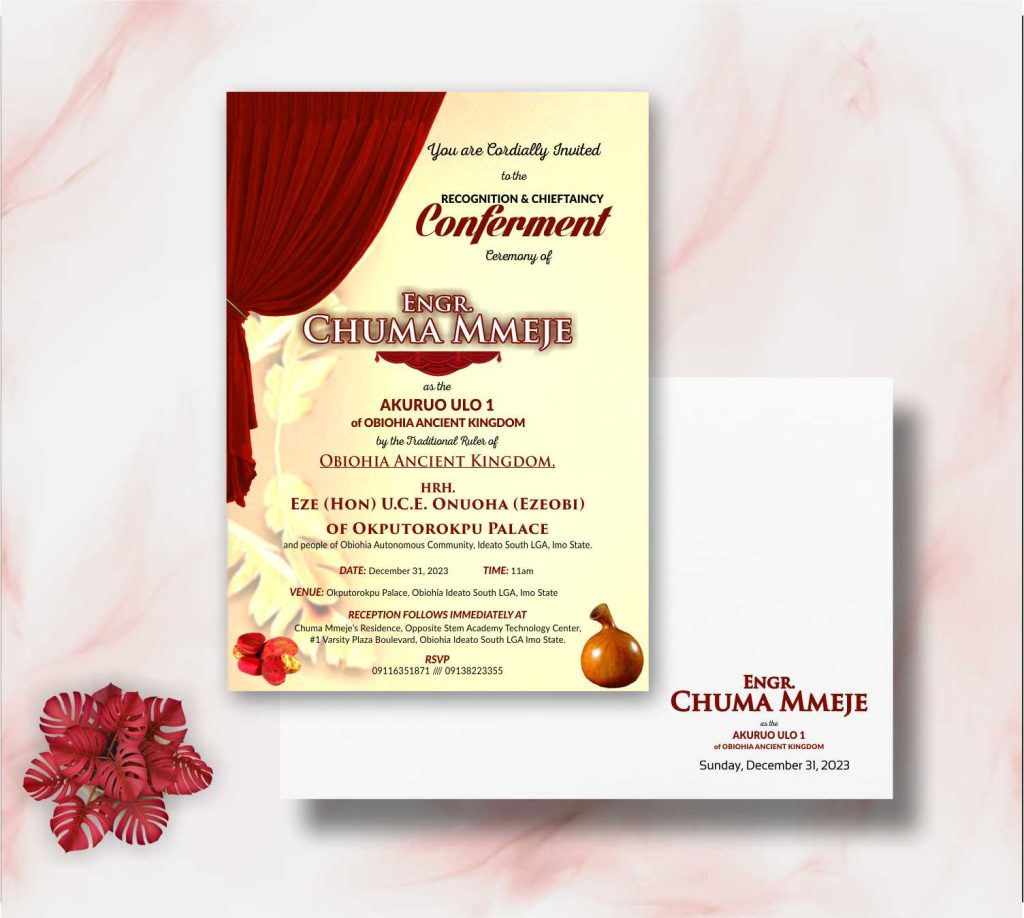 Get Chieftaincy Invitation Card Design And Printing - Design And ...