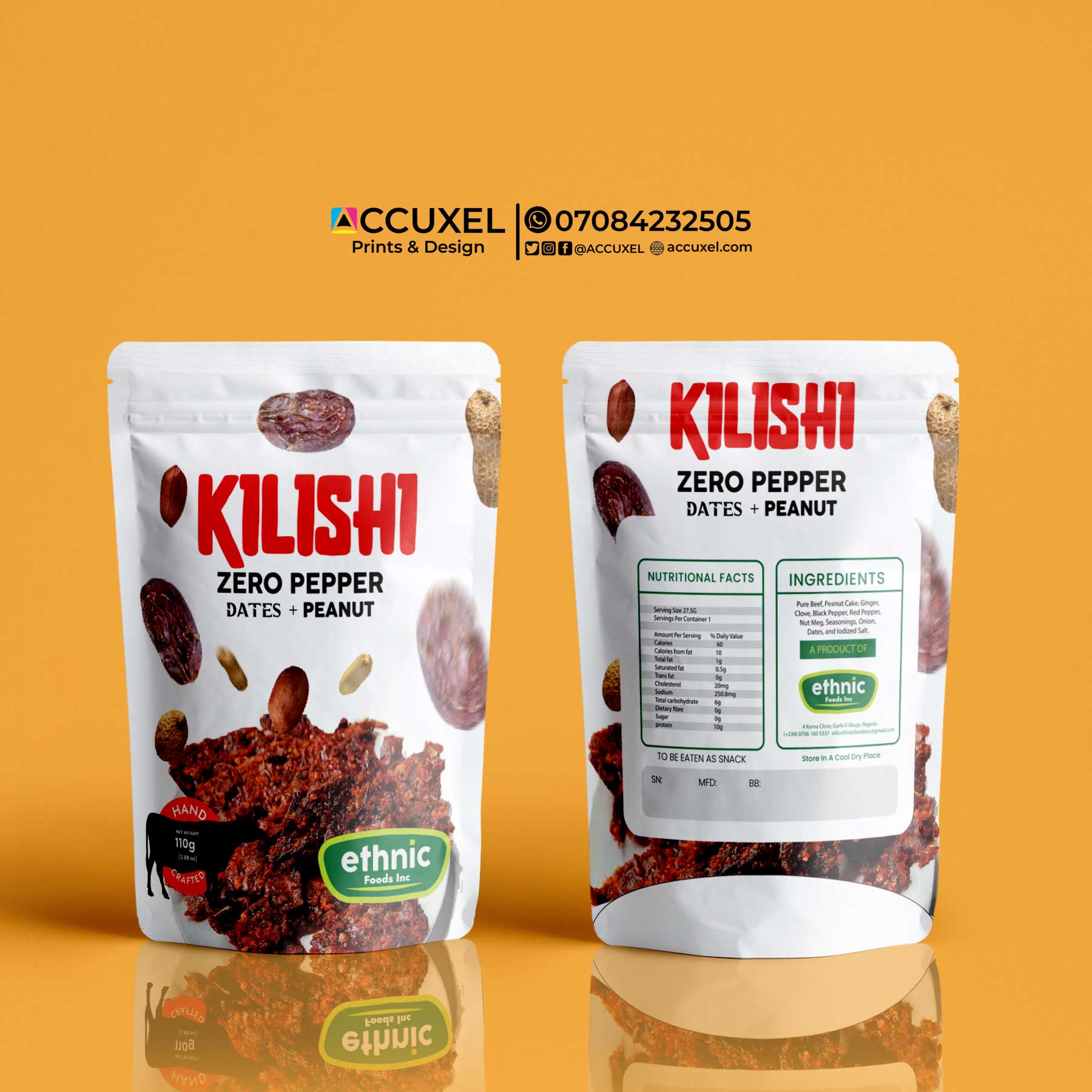Get Kilishi Pouch Packaging Design Printing (Low Minimum Order ...