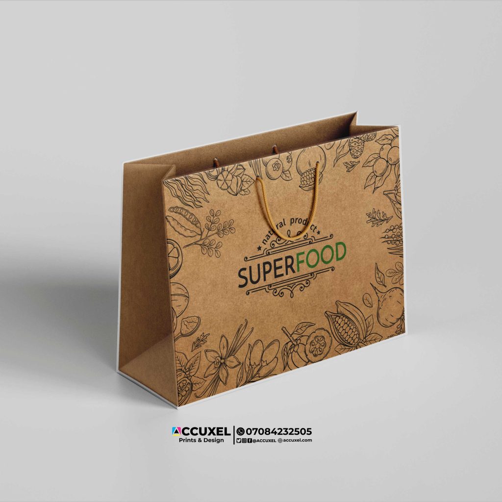 Get Custom A4 Brown Medium Paper Bags Design And Printing - Design And ...