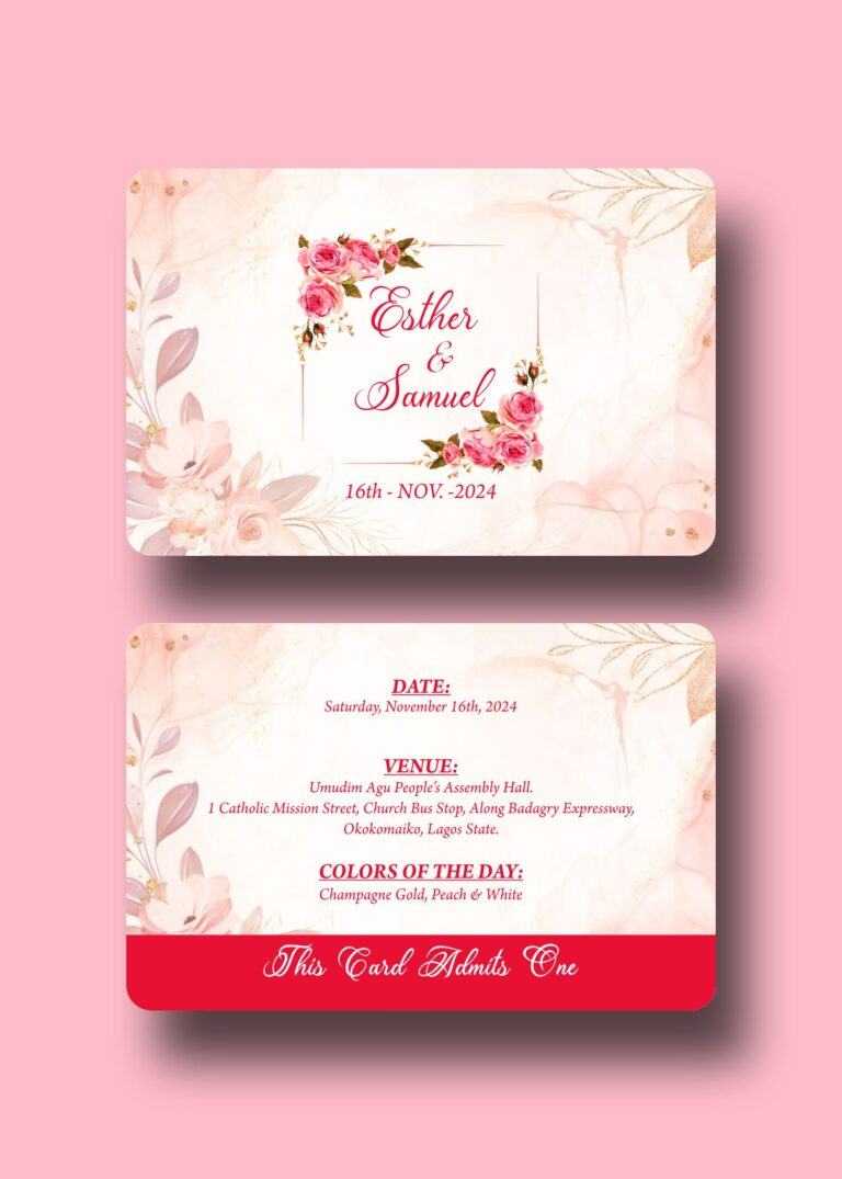 Get Custom Wedding Access Cards Design And Printing - Design And ...
