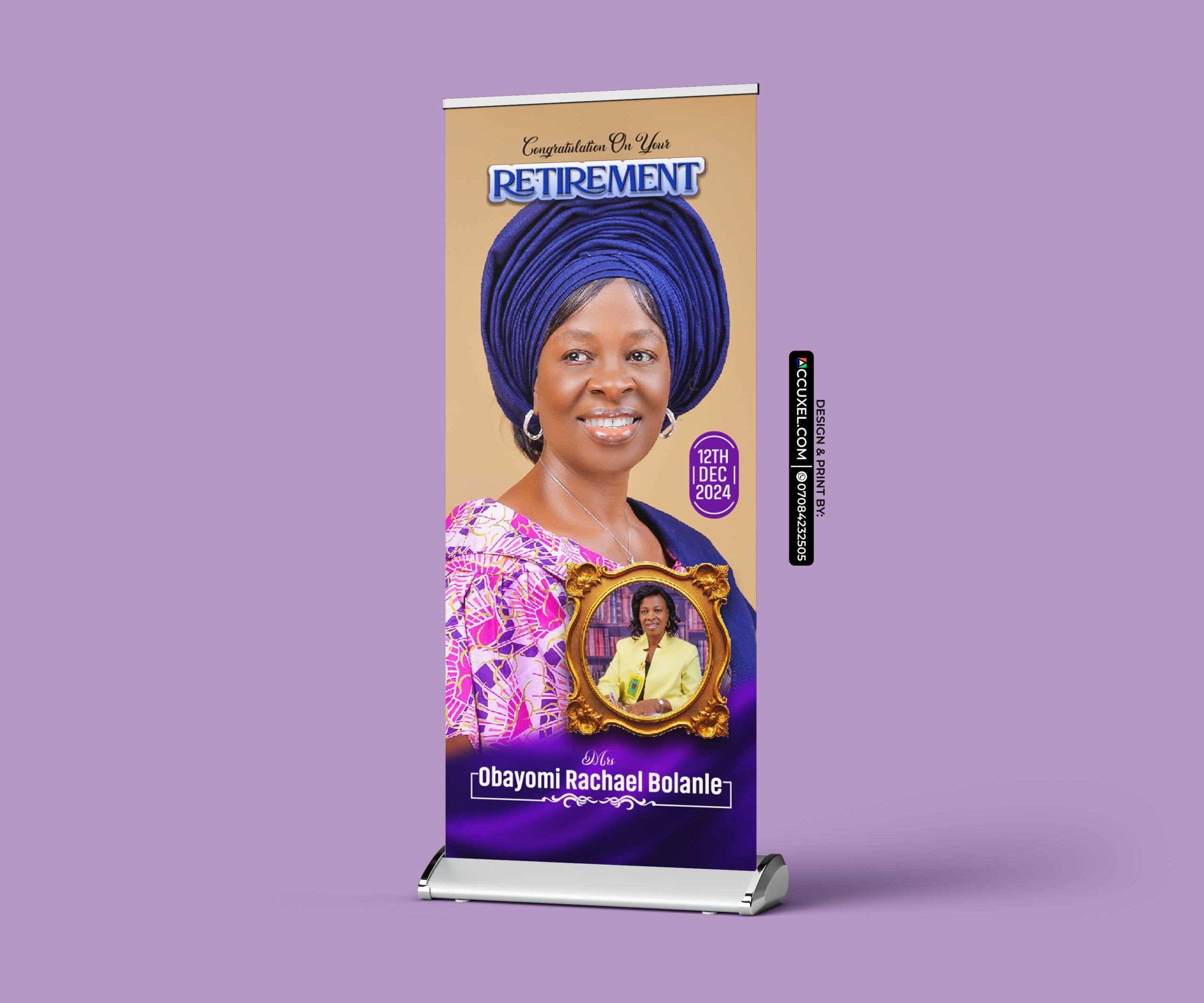 Get Custom Retirement Roll Up Banner Design And Printing - Design And ...