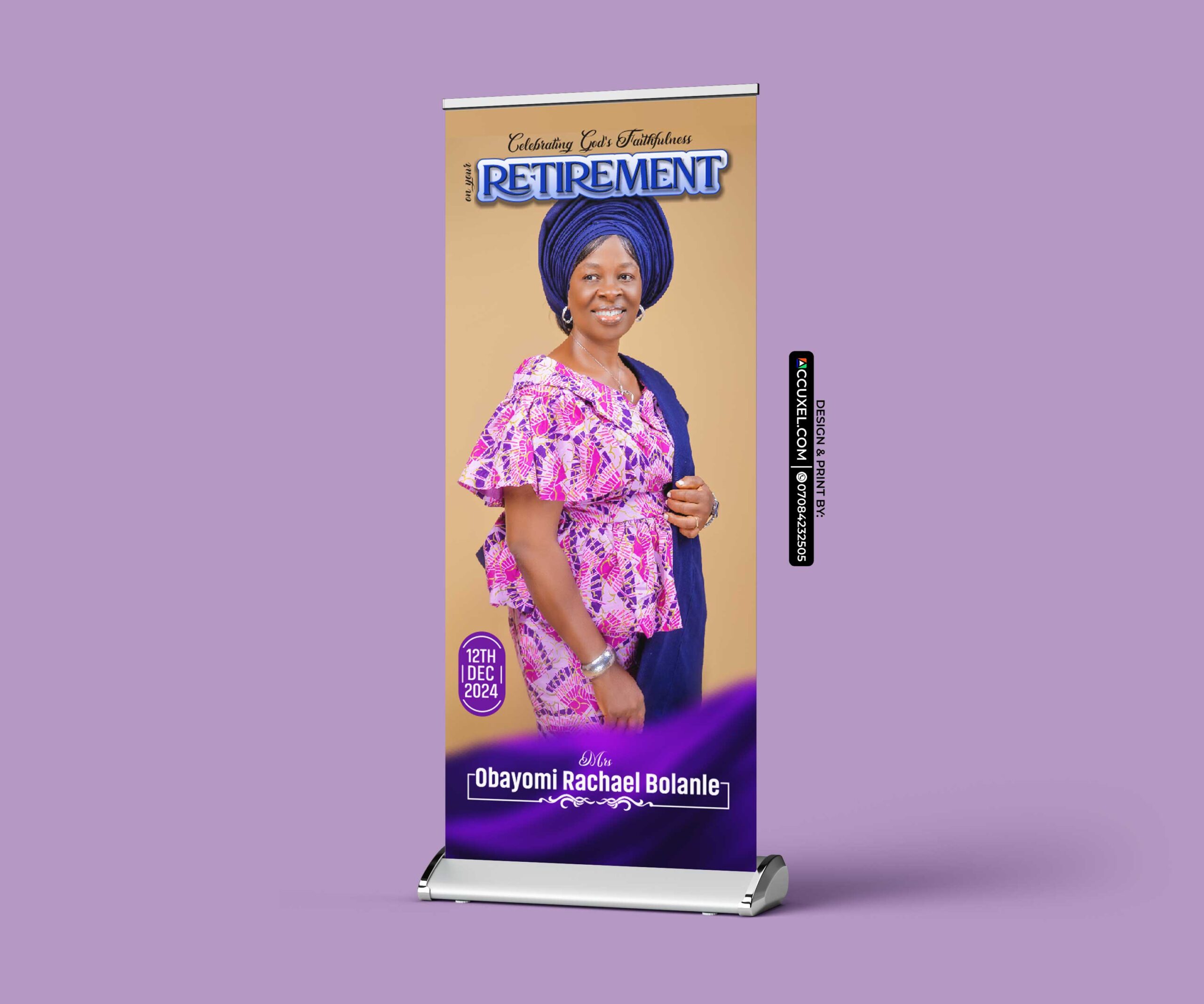 Get Custom Retirement Roll Up Banner Design And Printing - Design And ...