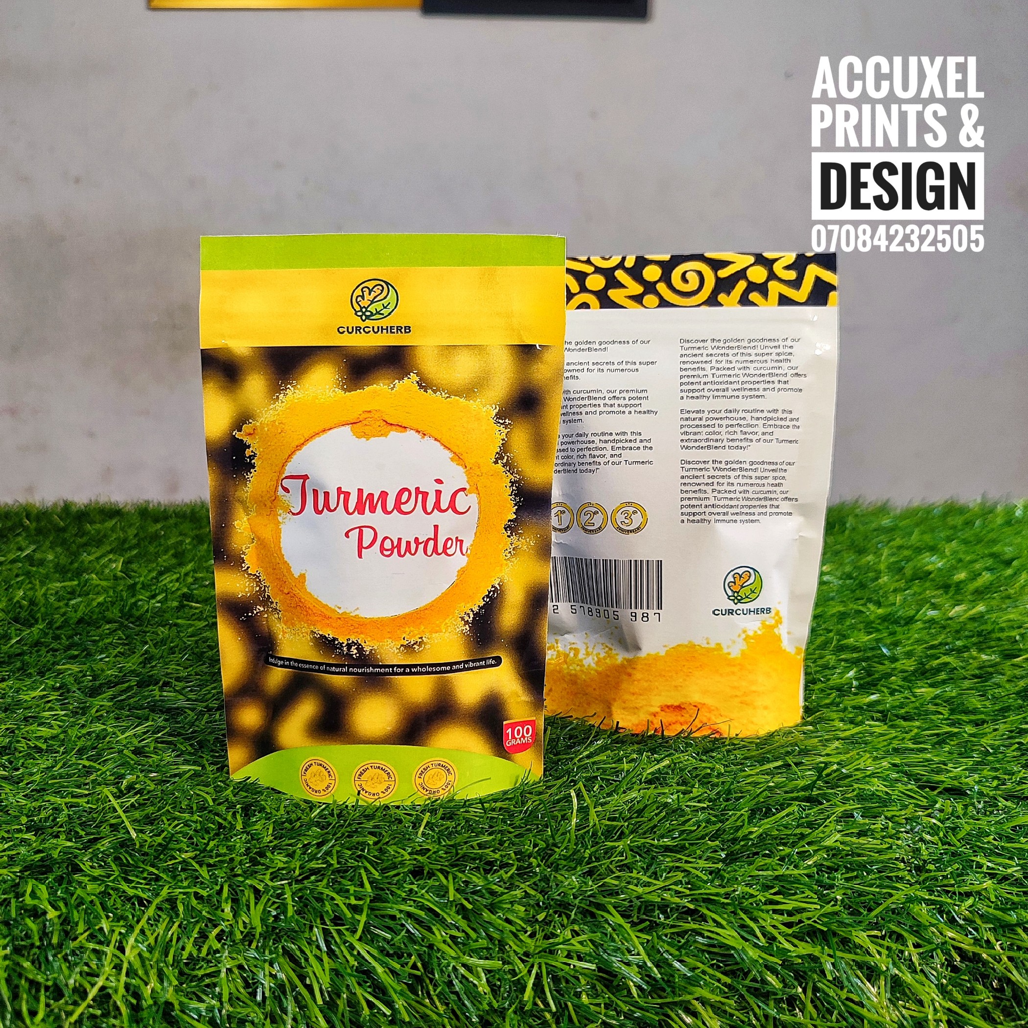 Get Custom Turmeric Packaging Pouch Design And Printing (Low Minimum ...