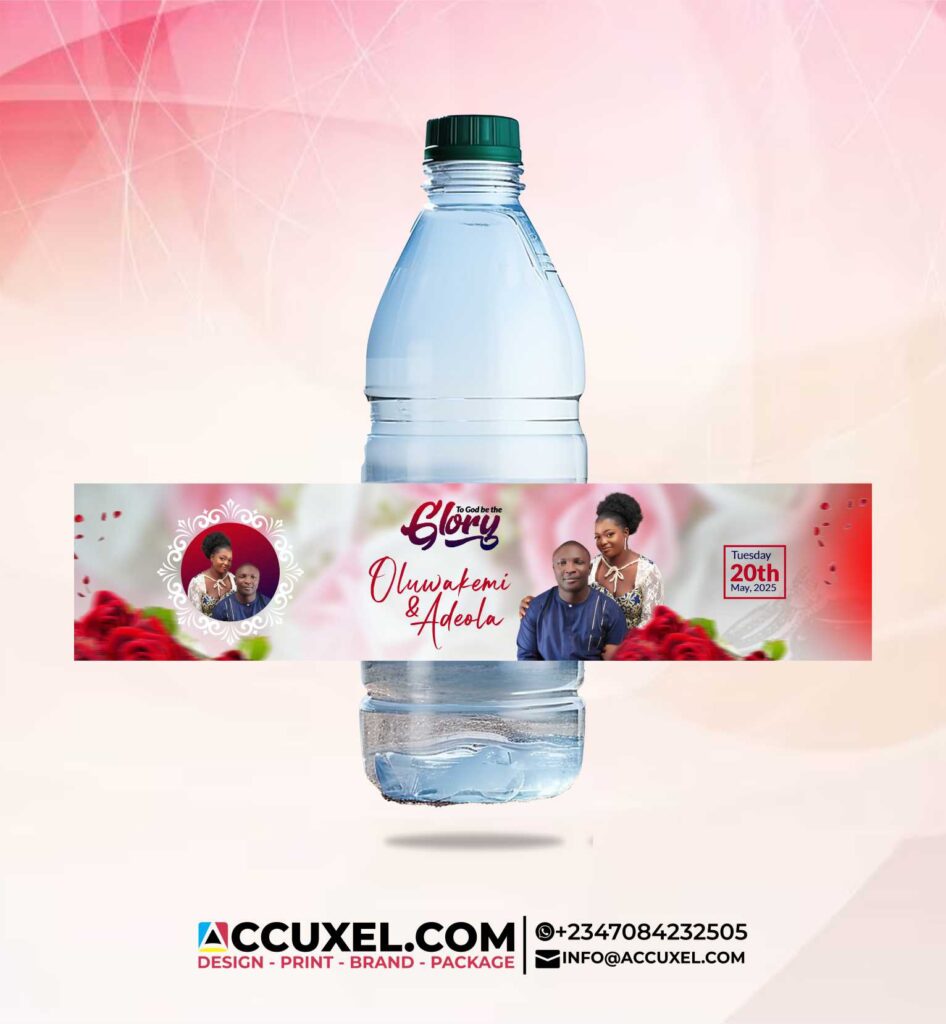 Get Custom Wedding Water Bottle Label Sticker Design And Printing ...