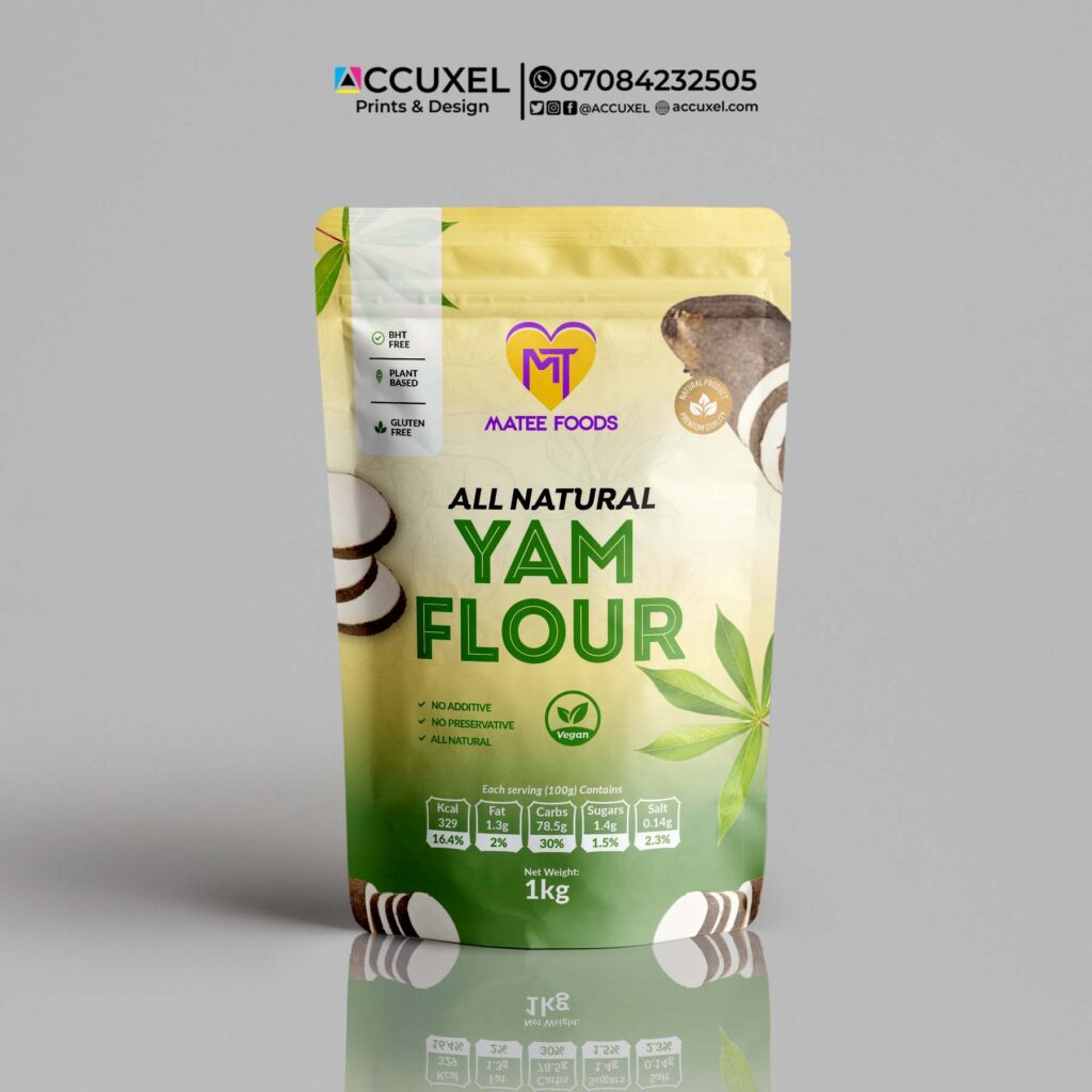 Get Yam Flour Packaging Pouch Design And Printing - Design And Printing ...
