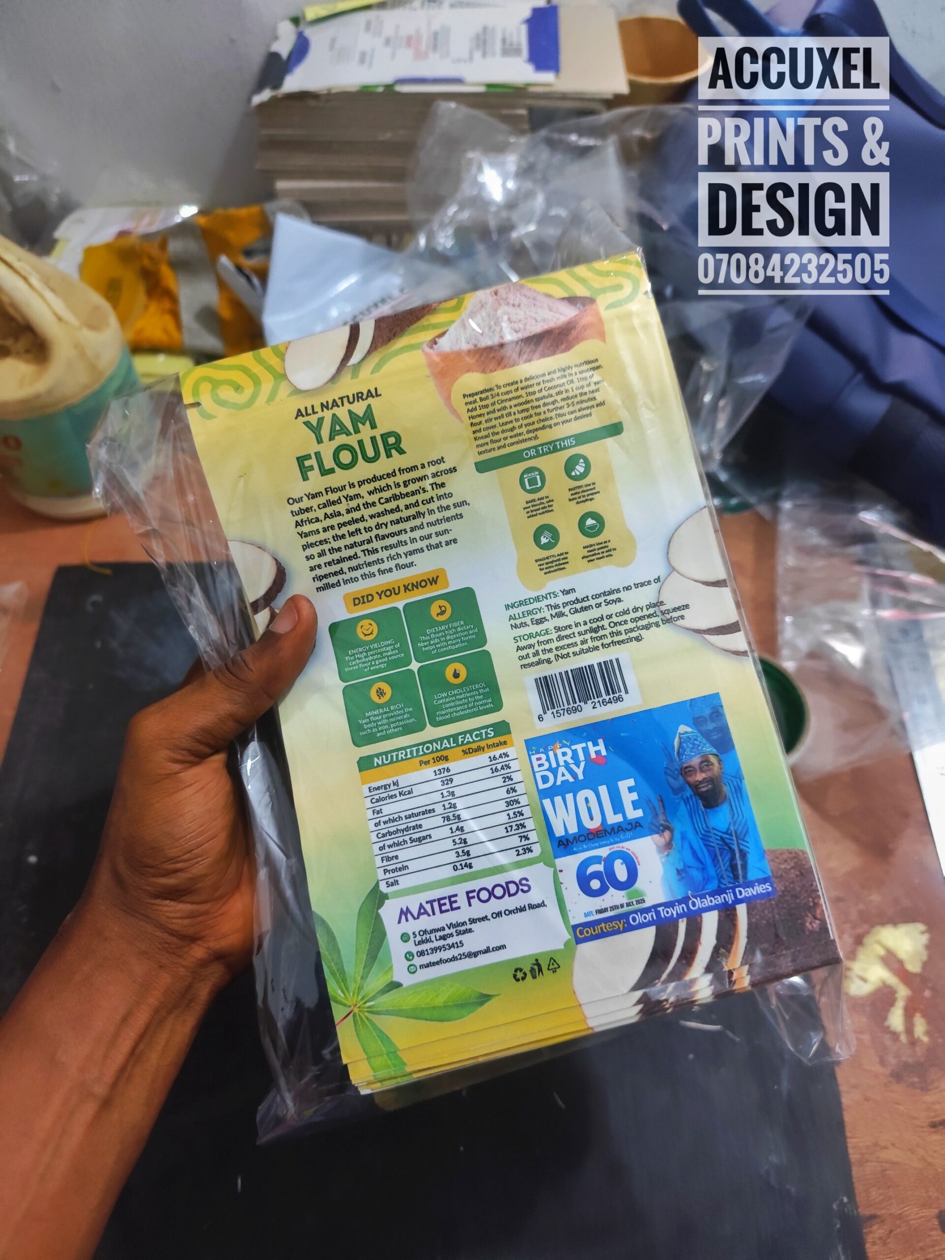Get Yam Flour Packaging Pouch Design And Printing - Design And Printing ...