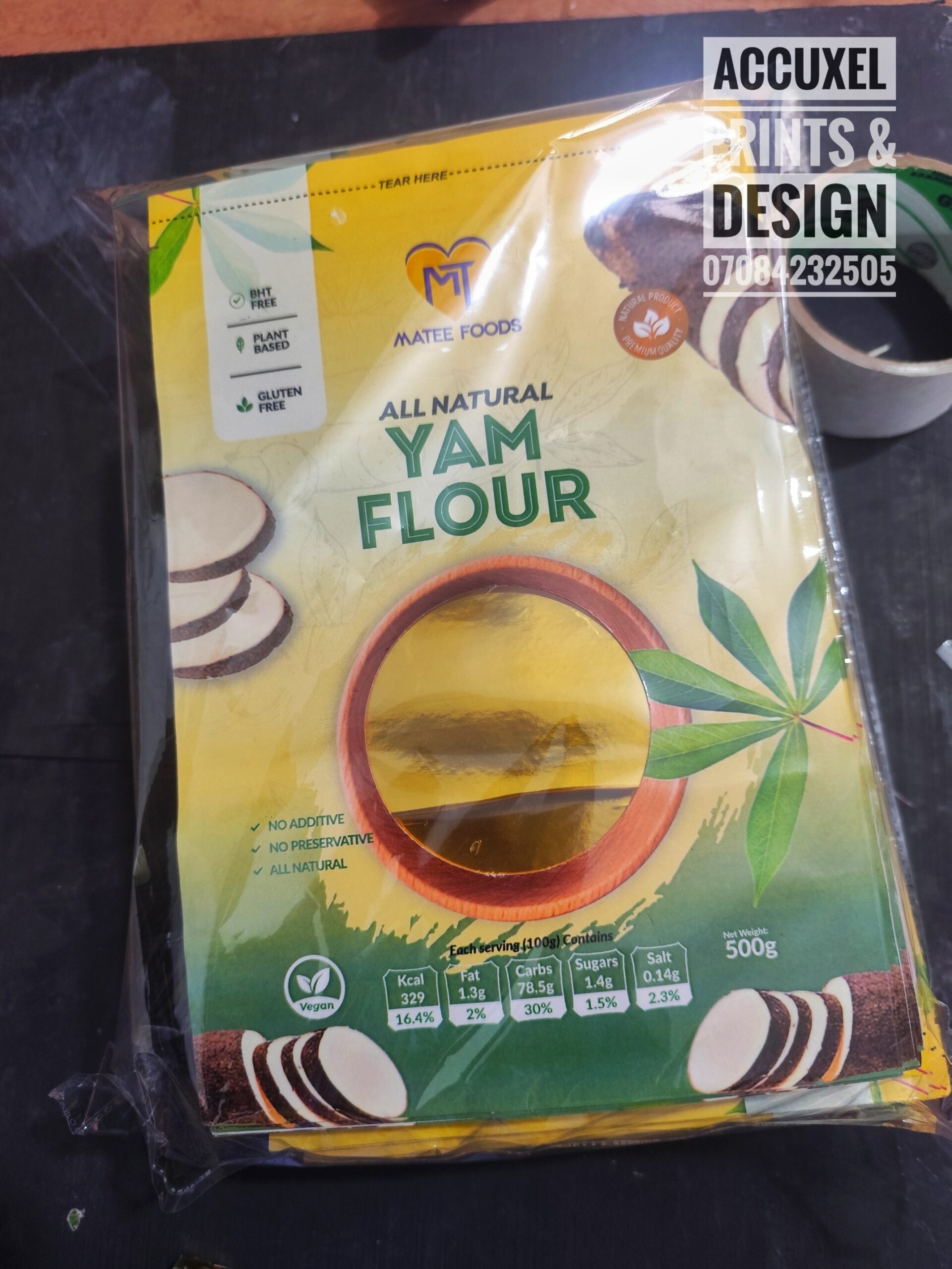 Get Yam Flour Packaging Pouch Design And Printing - Design And Printing ...