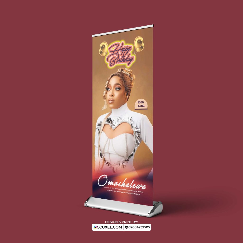 Get Custom Birthday Roll Up Banner Design And Printing - Design And ...