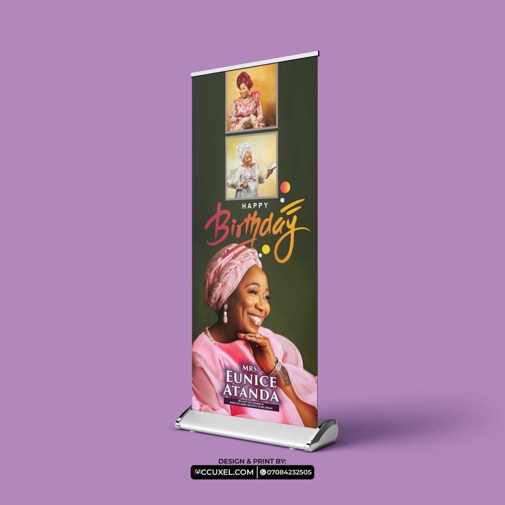 Get Custom Birthday Roll Up Banner Design And Printing - Design And ...