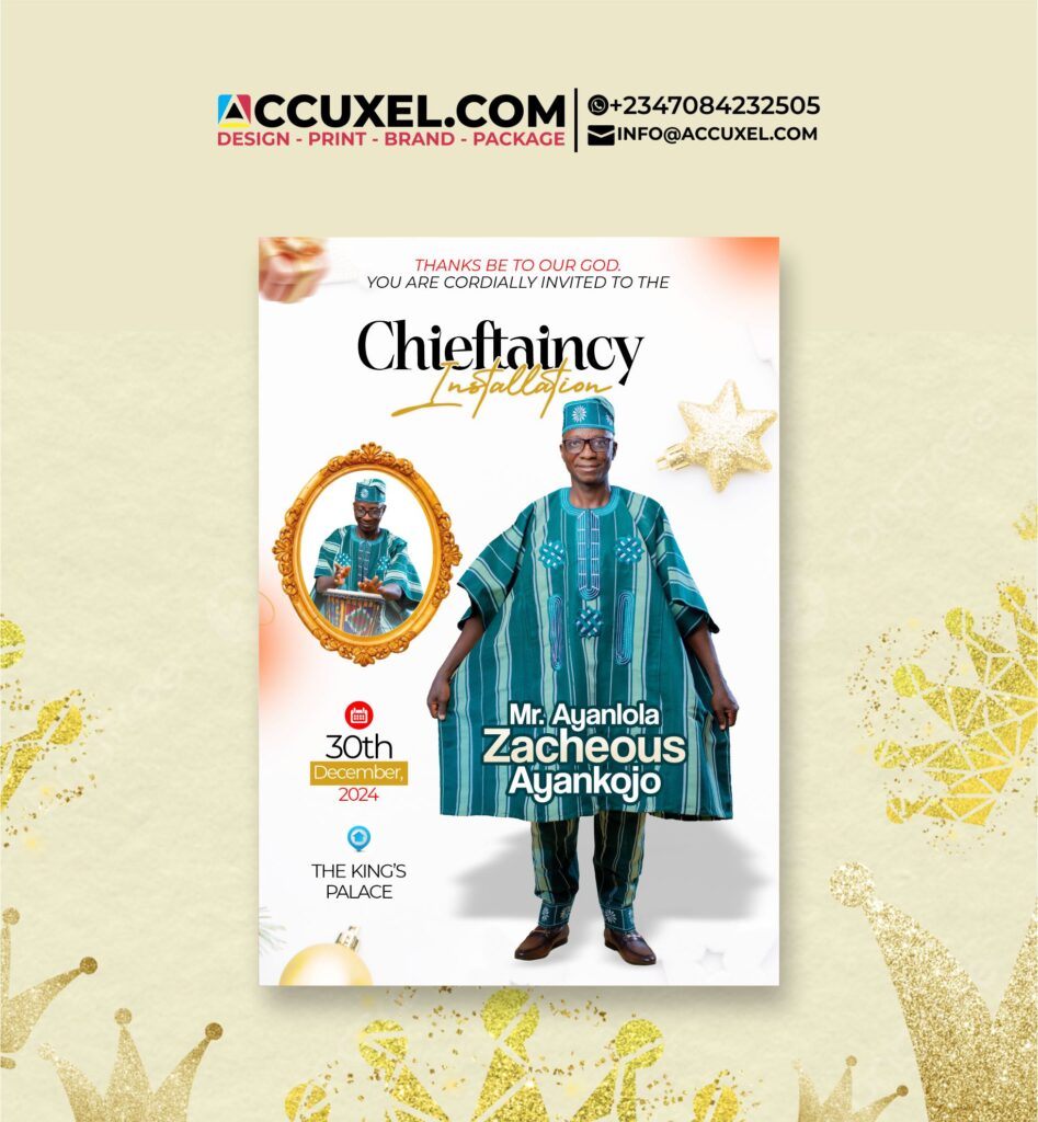 Get Chieftaincy Invitation Card Design And Printing - Design And ...