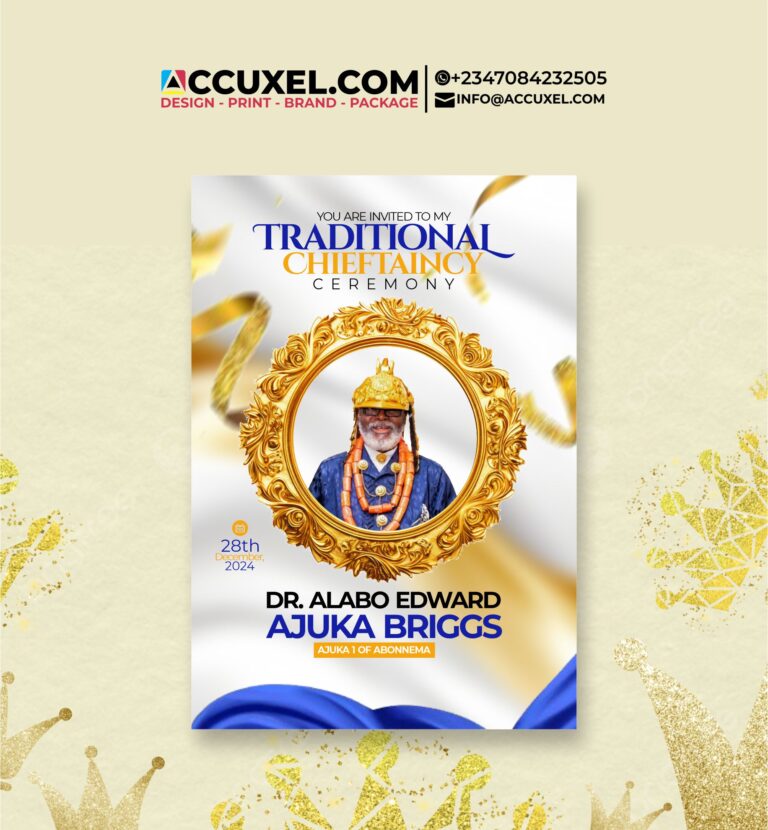 Get Chieftaincy Invitation Card Design And Printing - Design And ...