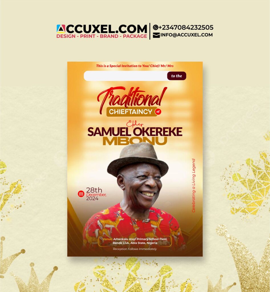 Get Chieftaincy Invitation Card Design And Printing - Design And ...