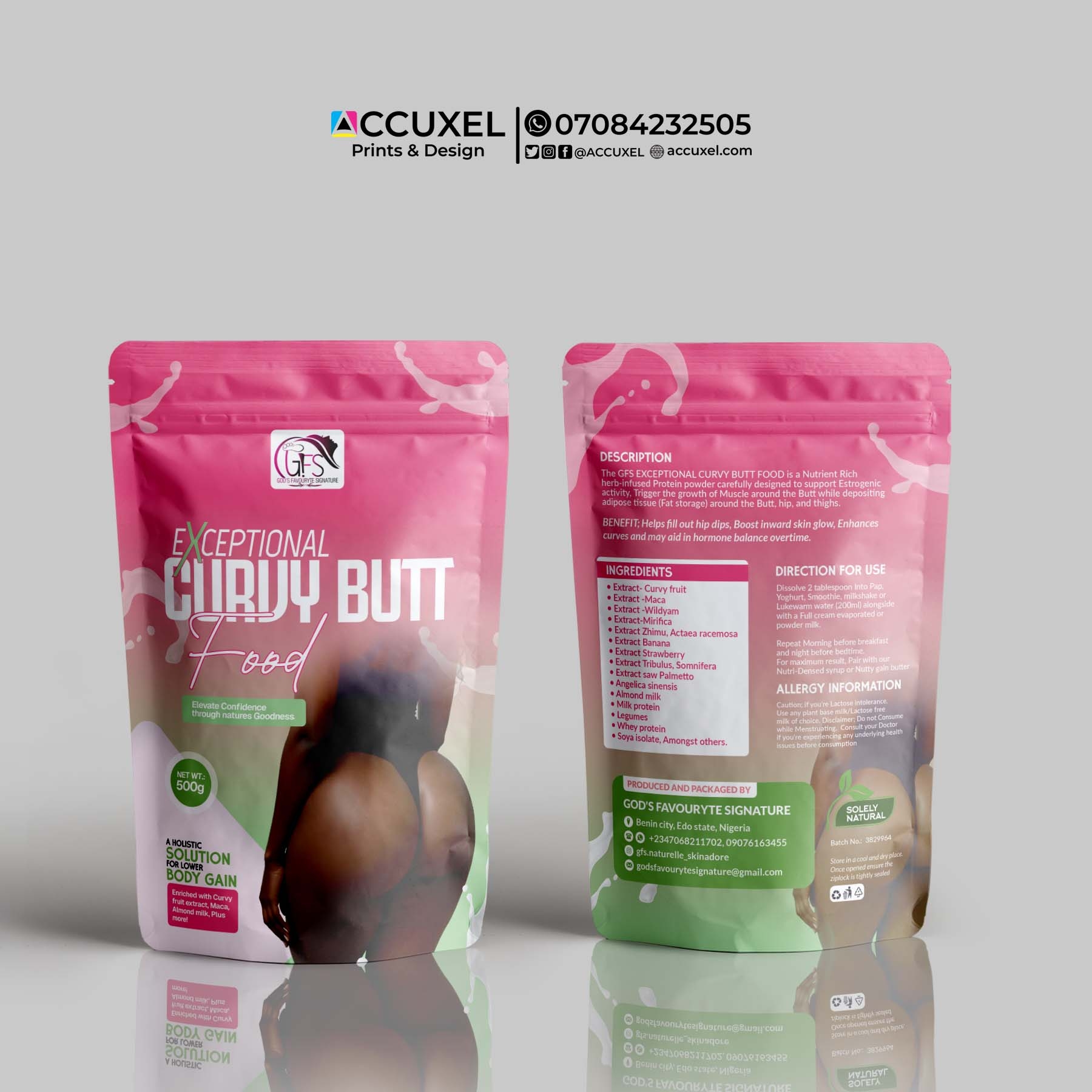 Get Body Enhancement Supplement Packaging Pouch Design And Printing ...