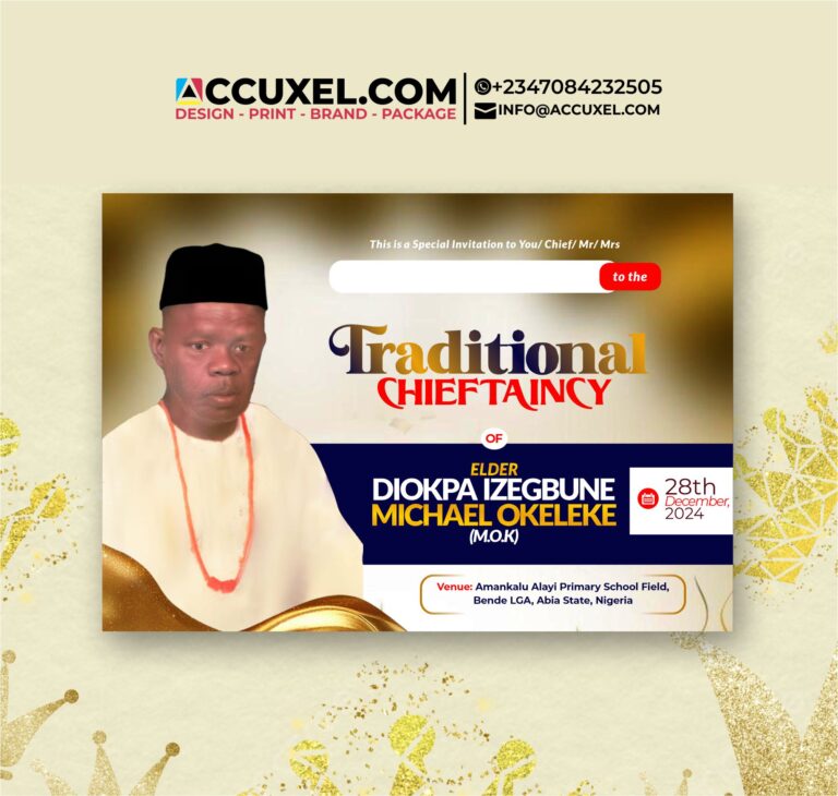 Get Chieftaincy Invitation Card Design And Printing - Design And ...