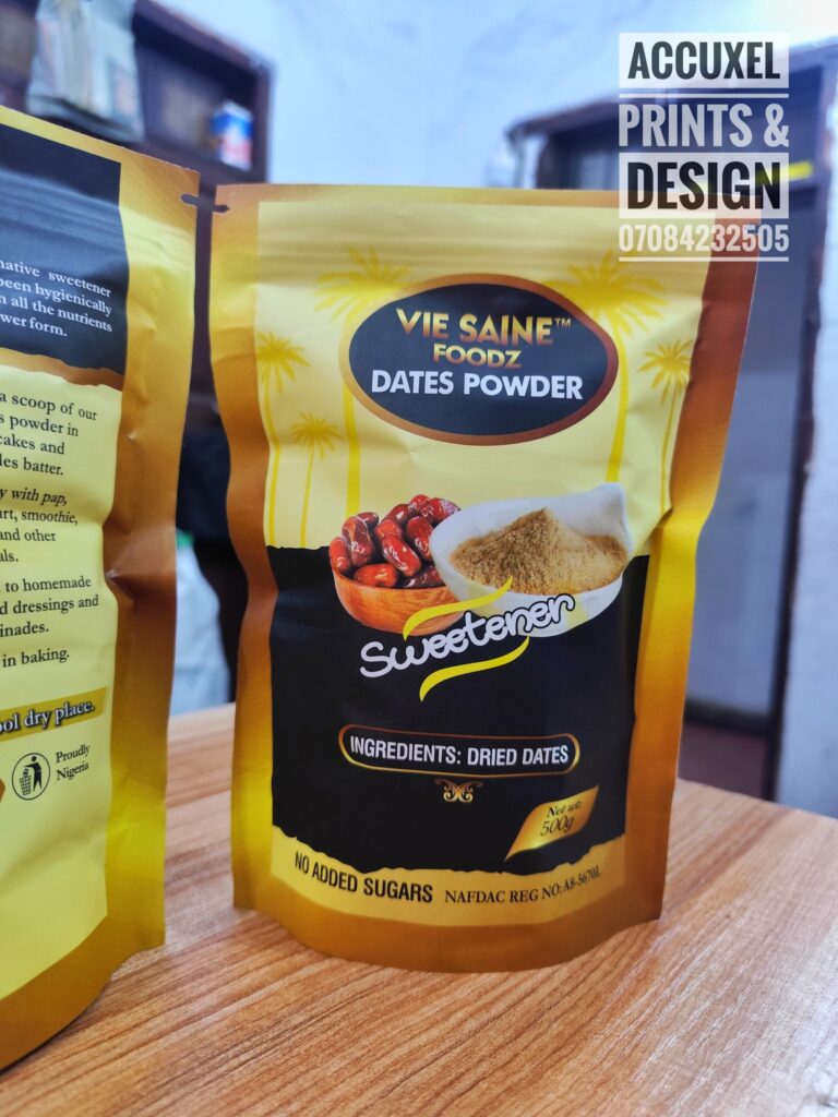 Get Dates Powder Packaging Pouch Design Printing - Design And Printing ...