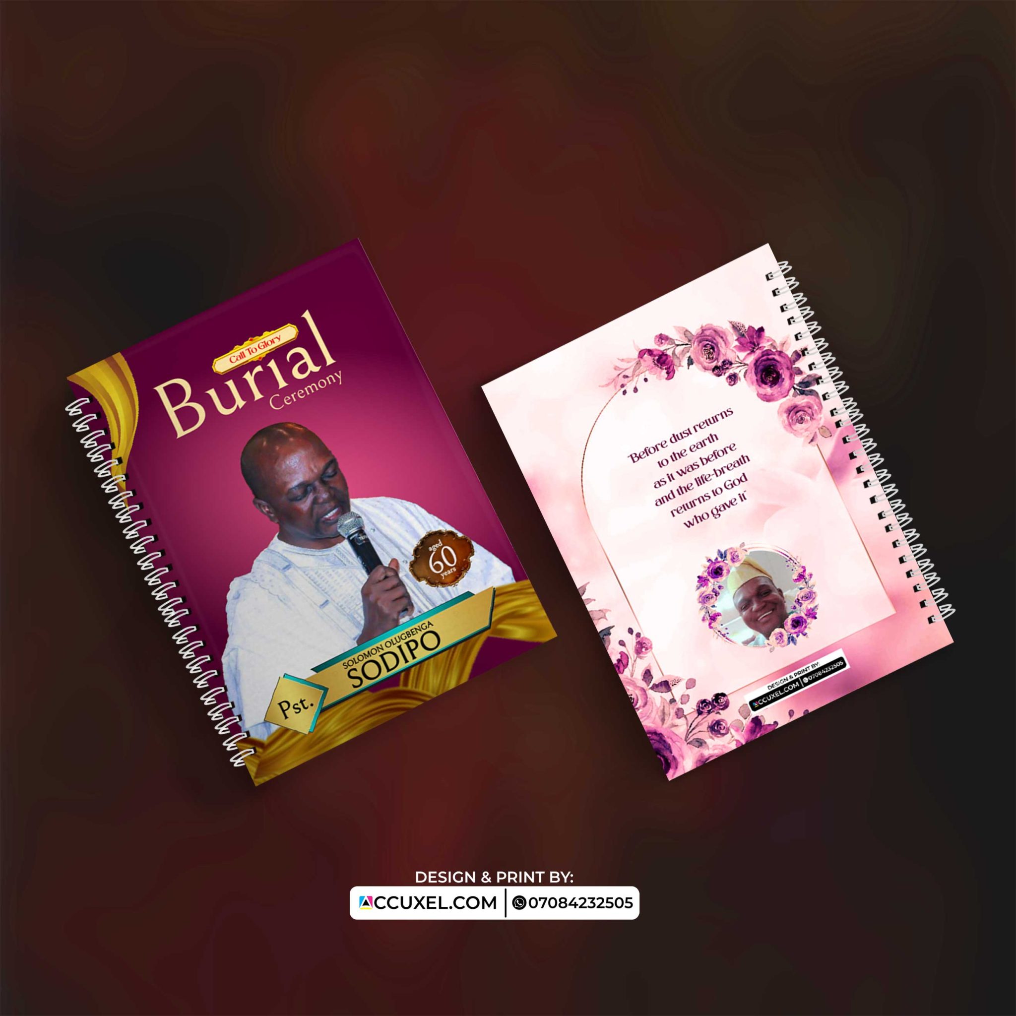 Get Hardcover Burial Jotter Design And Printing - Design And Printing Company In Kwara State ...