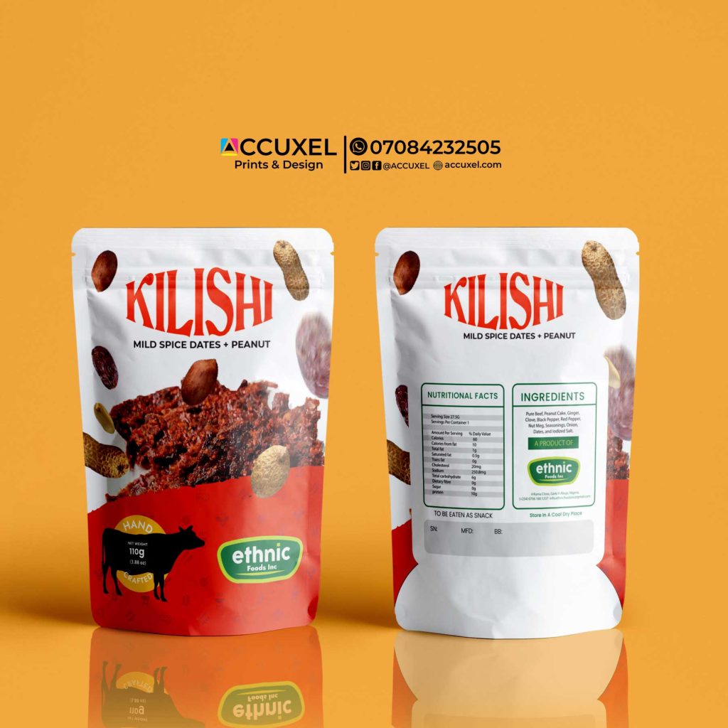 Get Kilishi Pouch Packaging Design Printing (Low Minimum Order ...