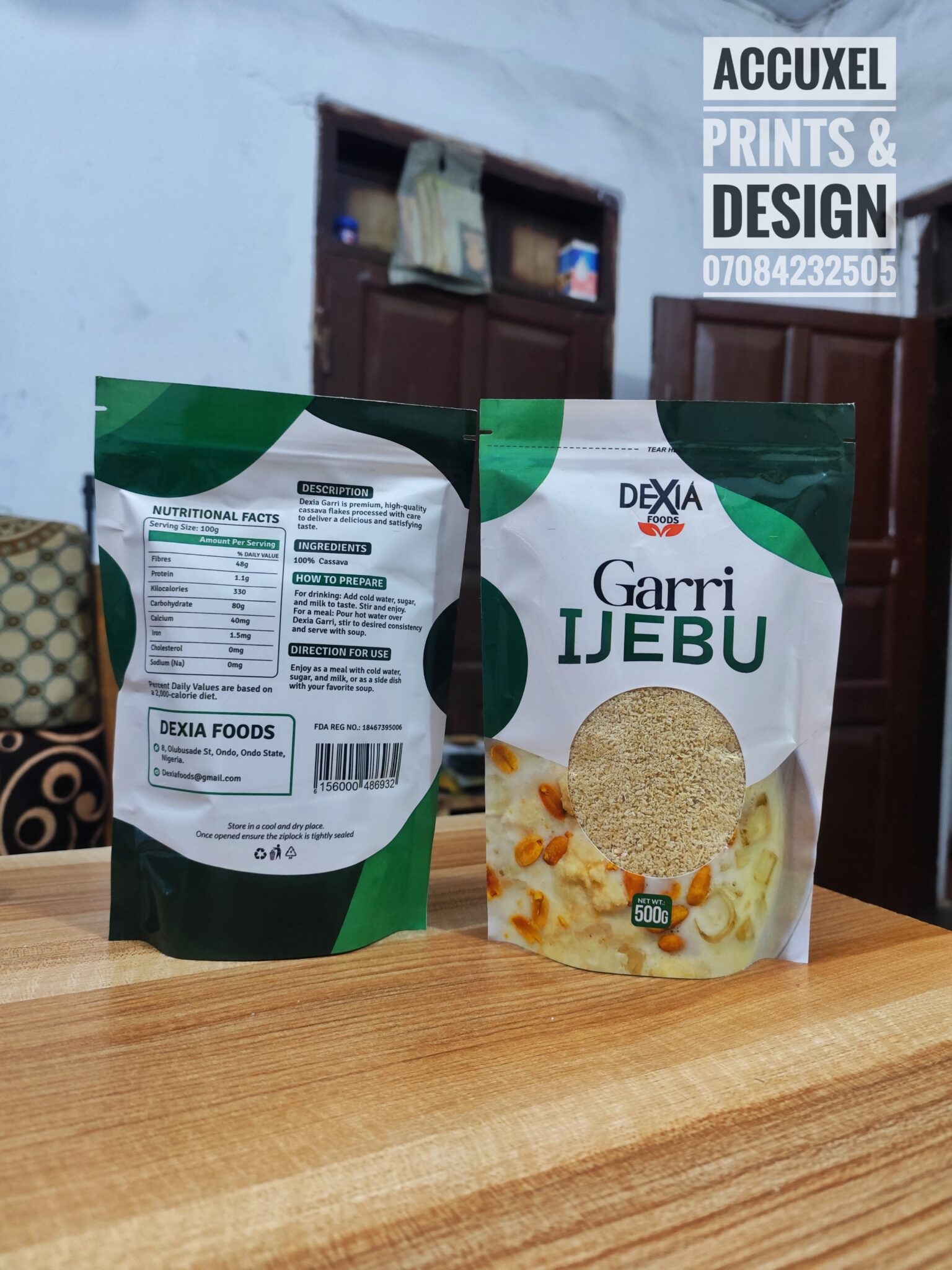 Get Garri Ijebu Packaging Pouch Design & Printing - Design And Printing ...